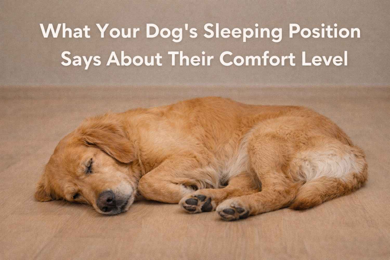 What Your Dog’s Sleeping Position Says About Their Comfort Level